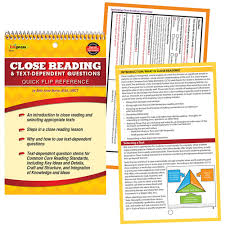 Close Reading & Text-Dependent Questions Quick Flip Reference Teacher ...