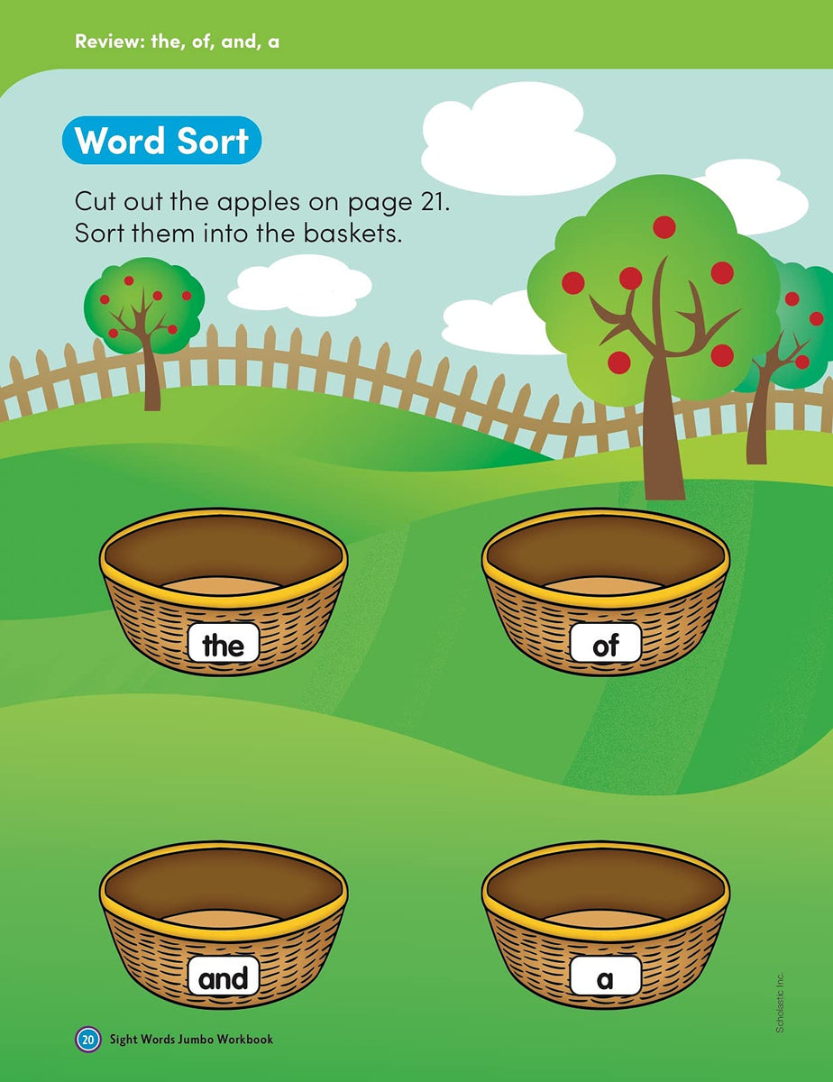 Sight Words Jumbo Workbook - Scholastic – A Brighter Child Homeschool ...