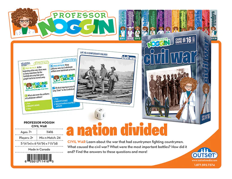 Professor Noggin Civil War Card Game #16 – A Brighter Child Homeschool ...