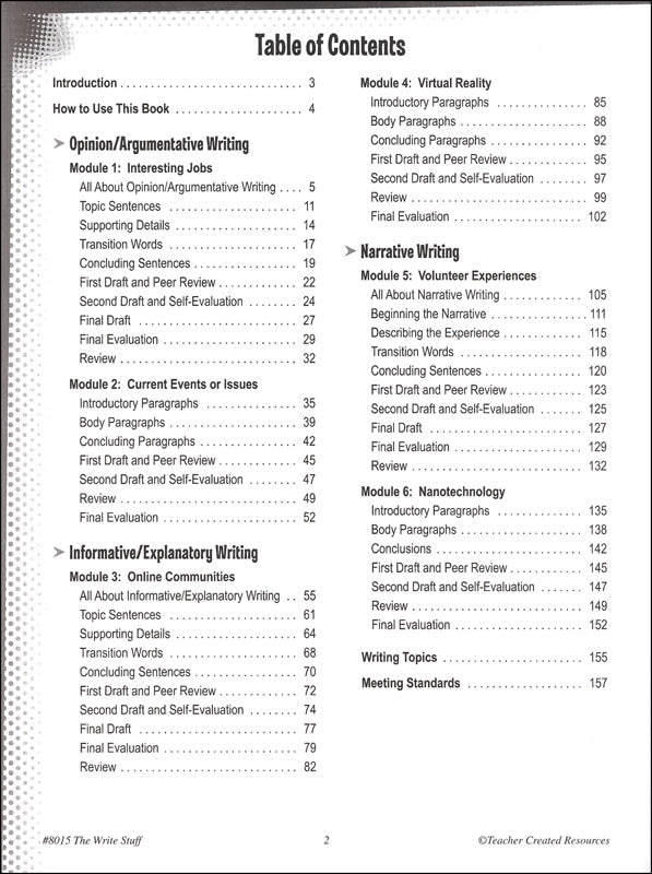 The Write Stuff Grade 6+ (Teacher Created Resources) – A Brighter Child ...