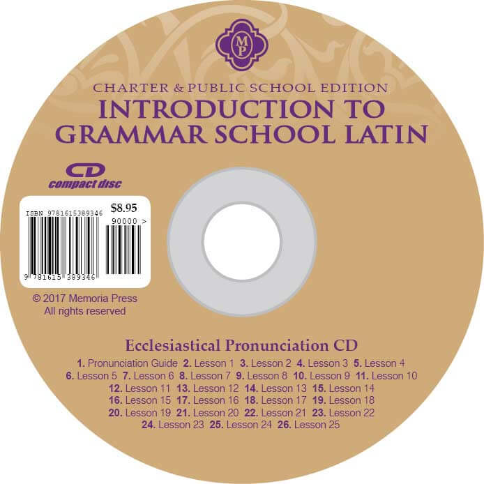 Introduction to Grammar School Latin Ecclesiastical Pronunciation CD ...