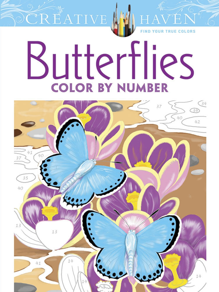 Creative Haven Butterflies Color by Number Coloring Book – A Brighter ...