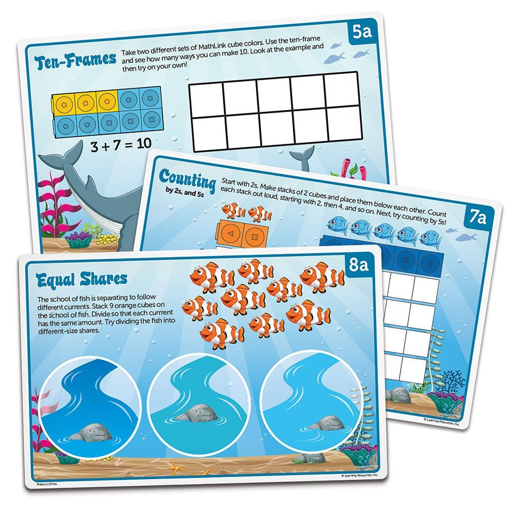 MathLink® Cubes Kindergarten Math Activity Set: Sea Adventure! – A ...