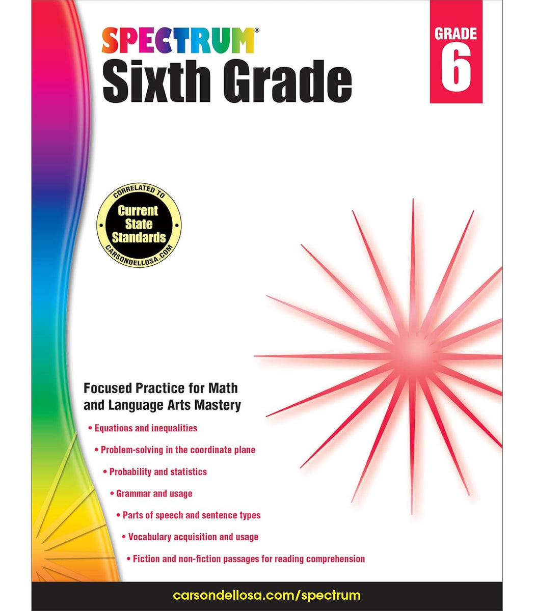 Spectrum Sixth Grade Workbook Grade 6 – A Brighter Child Homeschool ...