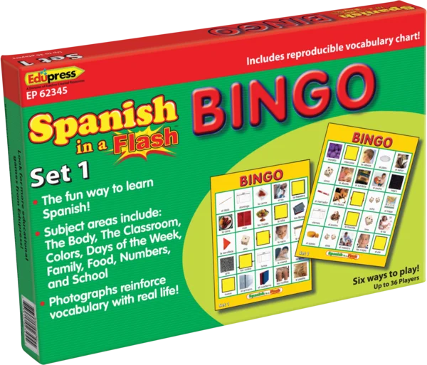 Spanish in a Flash Bingo Game Set 1 – A Brighter Child Homeschool ...