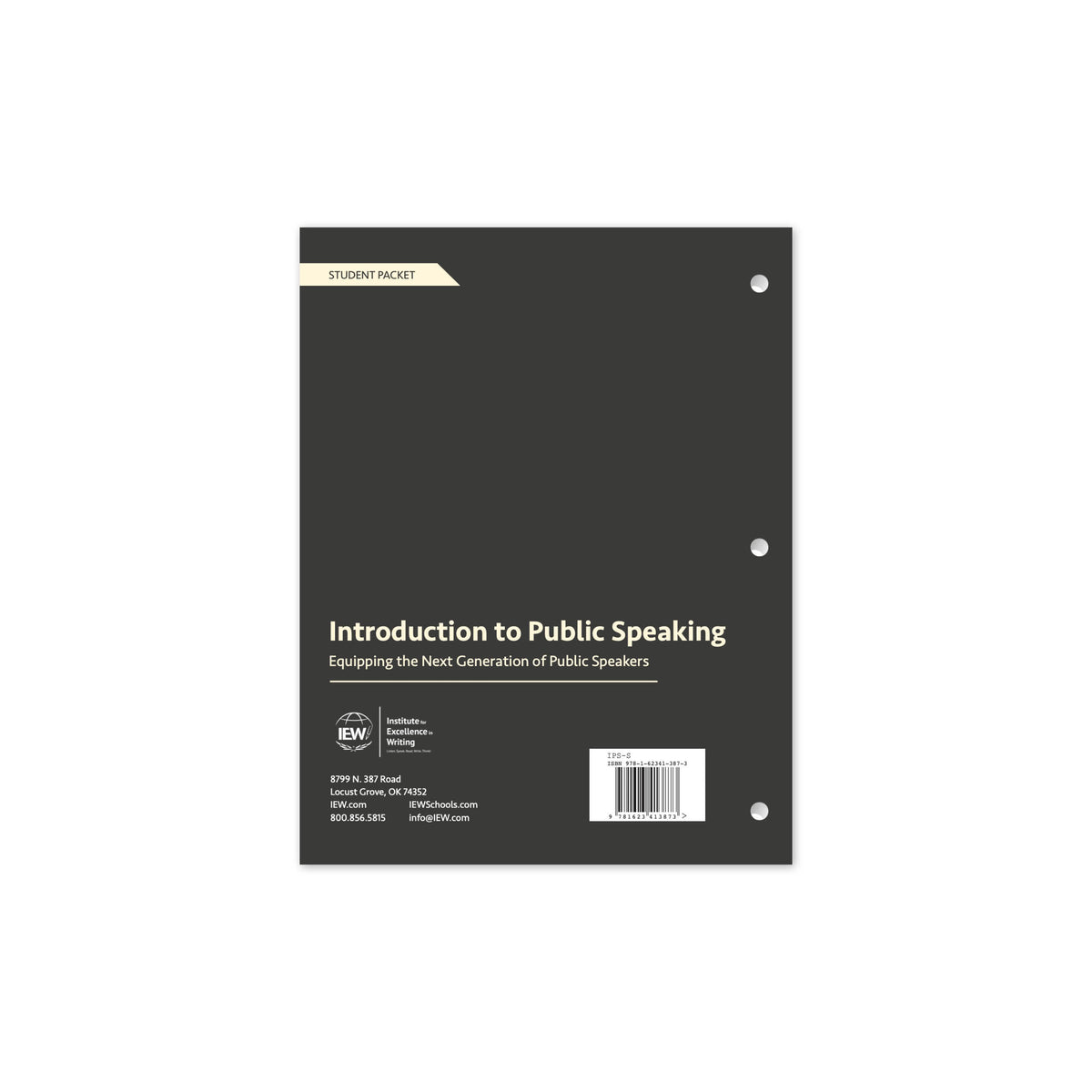 IEW Introduction to Public Speaking [Binder & Student Packet] Grades 6 ...