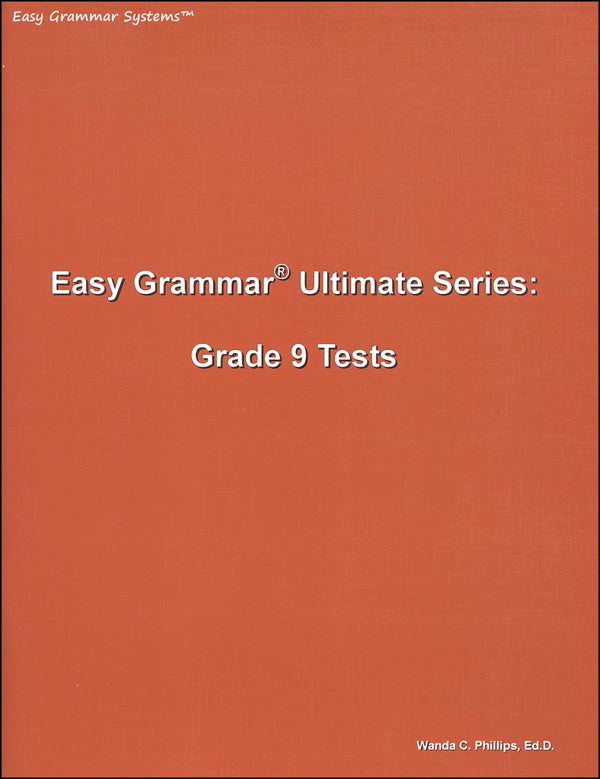 Easy Grammar Ultimate Series: Grade 9 Student Test Booklet – A Brighter ...