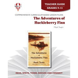 Novel Units Adventures of Huckleberry Finn Teacher Guide Grades 9-12 ...