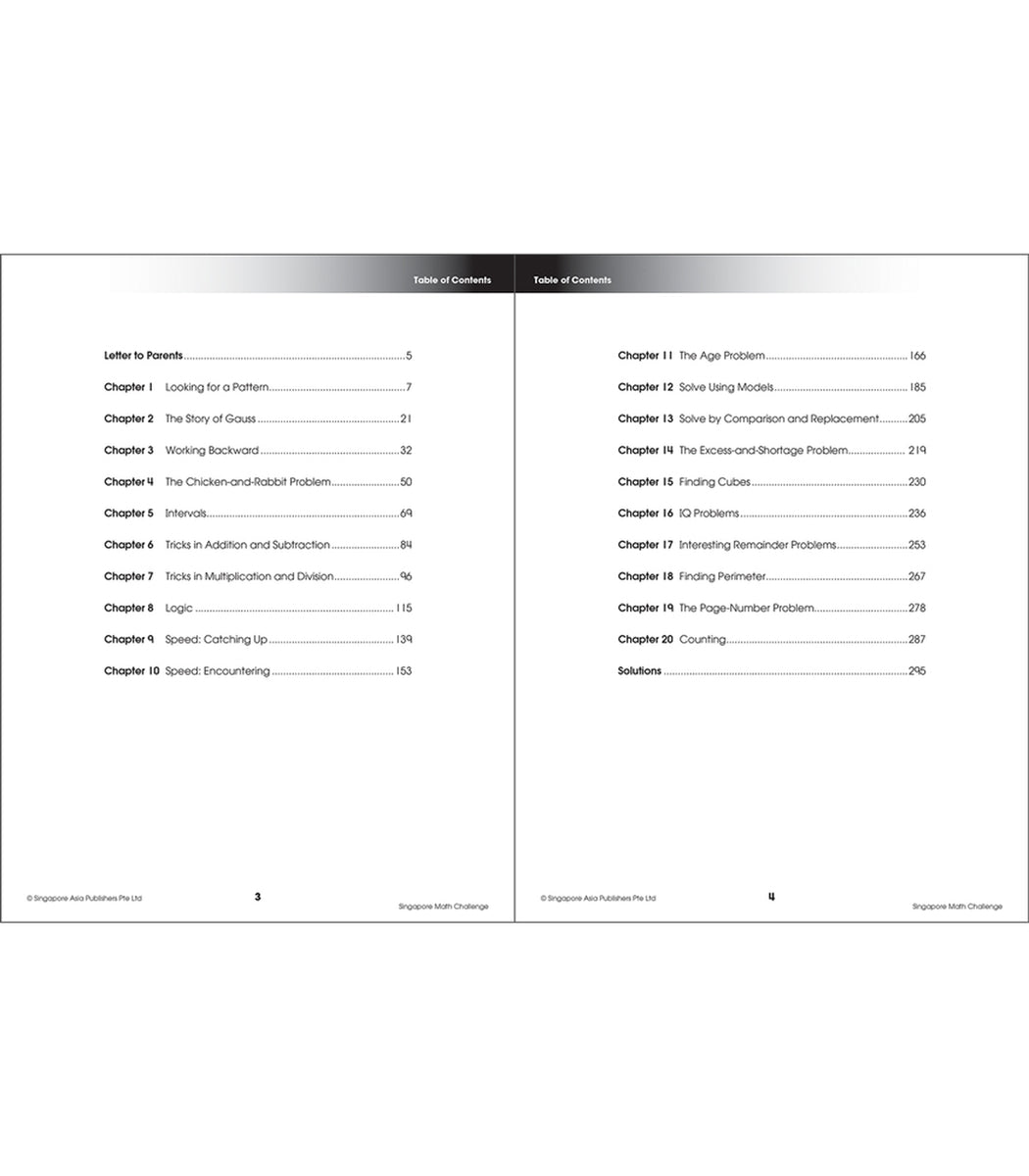 Singapore Math Challenge 4+ (Clearance - Limited Quantities) – A ...