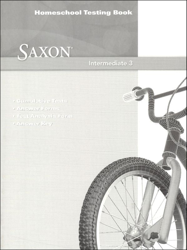 Saxon Math 3 Intermediate Test Book – A Brighter Child Homeschool ...